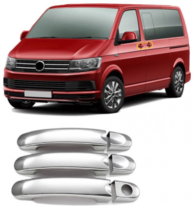 VW T6 TRANSPORTER VAN 2015+ 3 ΠΟΡΤΕΣ ΧΕΡΟΥΛΙΑ ΠΟΡΤΑΣ ΧΡΩΜΙΟ ΜΕΤΑΛΛΙΚΑ