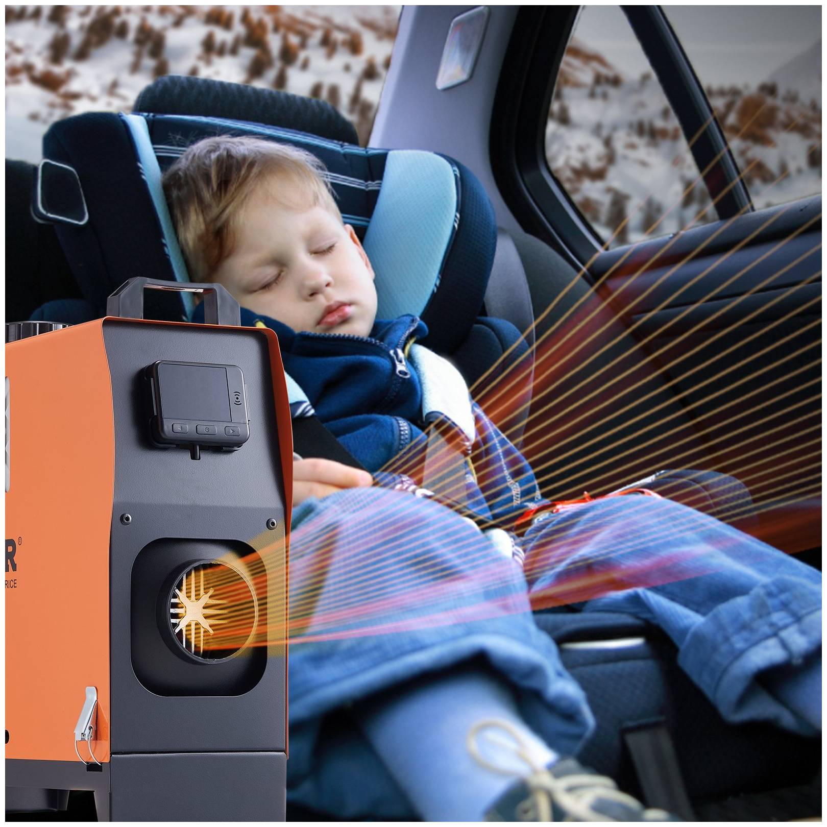 ΦΟΡΗΤΟ ΑΕΡΟΘΕΡΜΟ ΠΕΤΡΕΛΑΙΟΥ 12V 8000W 200ml/h VEVOR ΠΟΡΤΟΚΑΛΙ