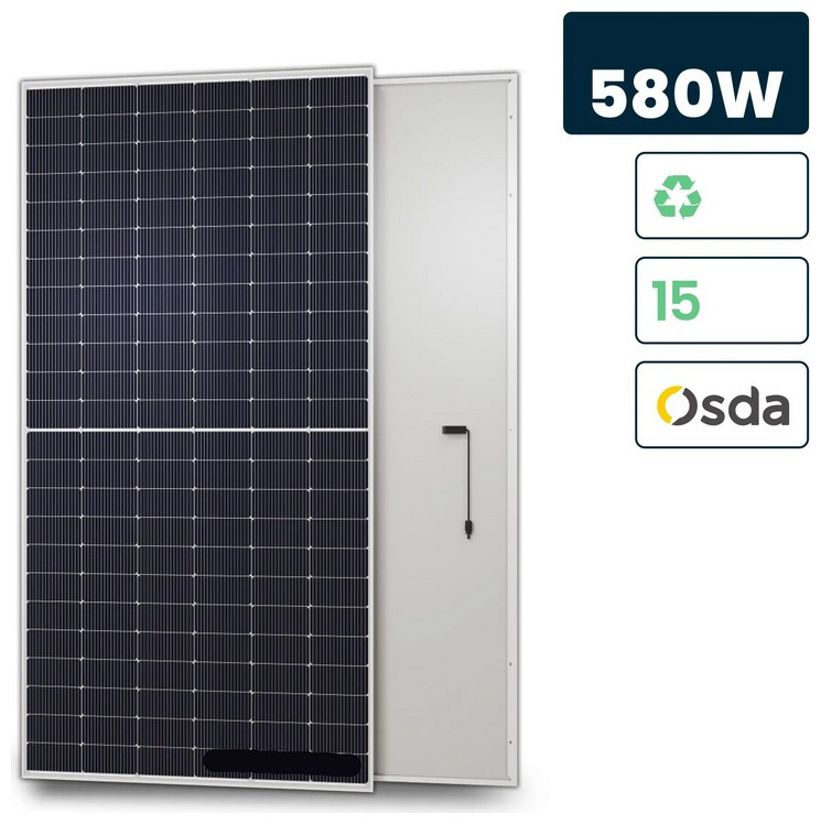 V-TAC Solar Panel 580W OSDA ODA580-36V-MHD TIER-1 N-Type TOPCon Ασημένιο πλαίσιο 2278x1134x30mm ...