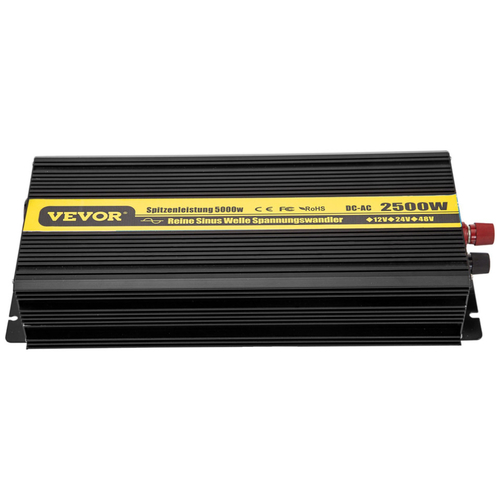 VEVOR Inverter Καθαρού Ημιτόνου 2500W DC 12V AC 230V, με Θύρα USB Οθόνη ...